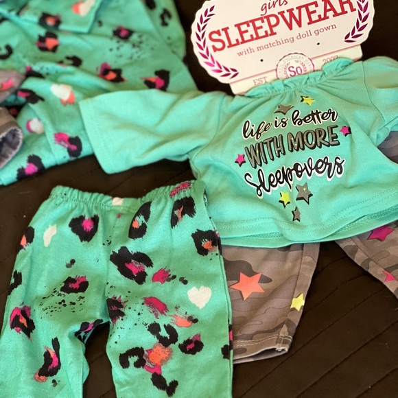Pajamas | Nwt Girls Sleepwear With Matching Doll Gown Size 12 2 Pajama ...